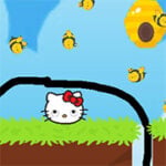 Draw to Protect Hello Kitty Cat - Play Puzzle Games Online