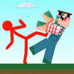 Red Stickman vs Craftmans - Play Minecraft Games Online